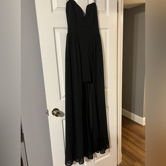 Windsor | Dresses | Windsor Black Dress With Skirt Attached High Low ...